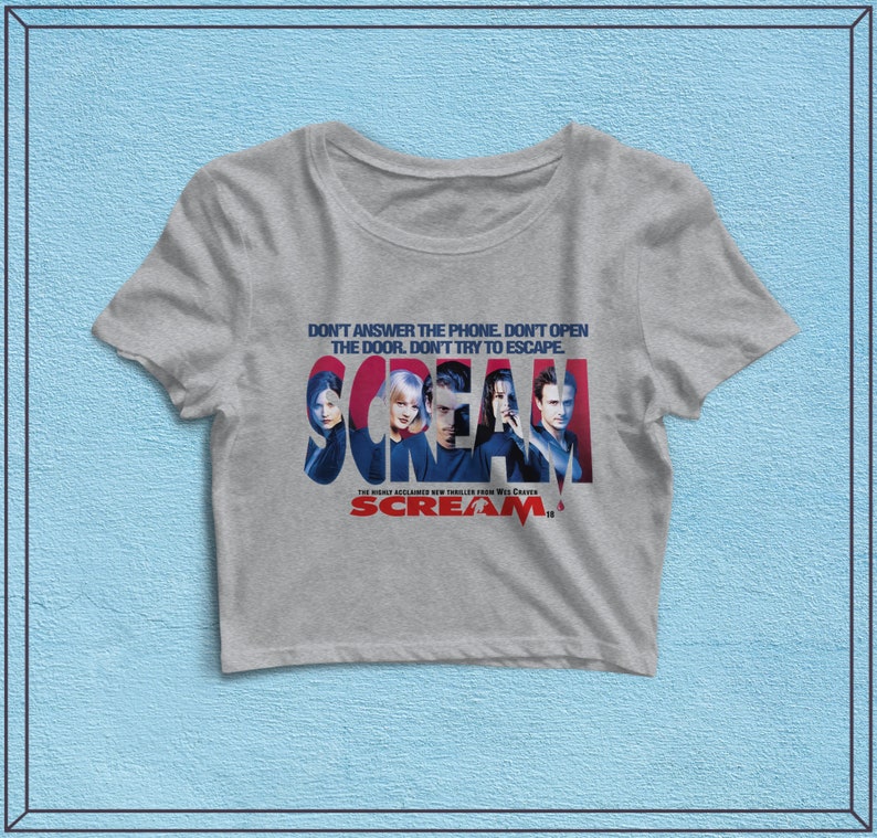 Vintage Scream Movie Crop Top Custom Shirt Women Shirts - Etsy