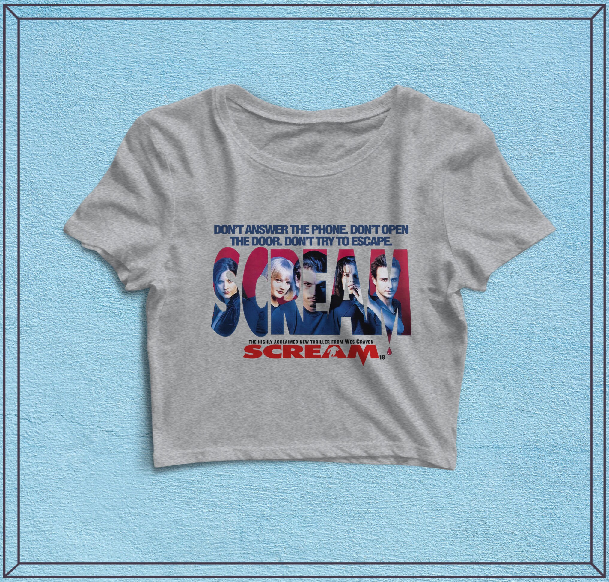 Vintage Scream Movie Crop Top Custom Shirt Women Shirts - Etsy