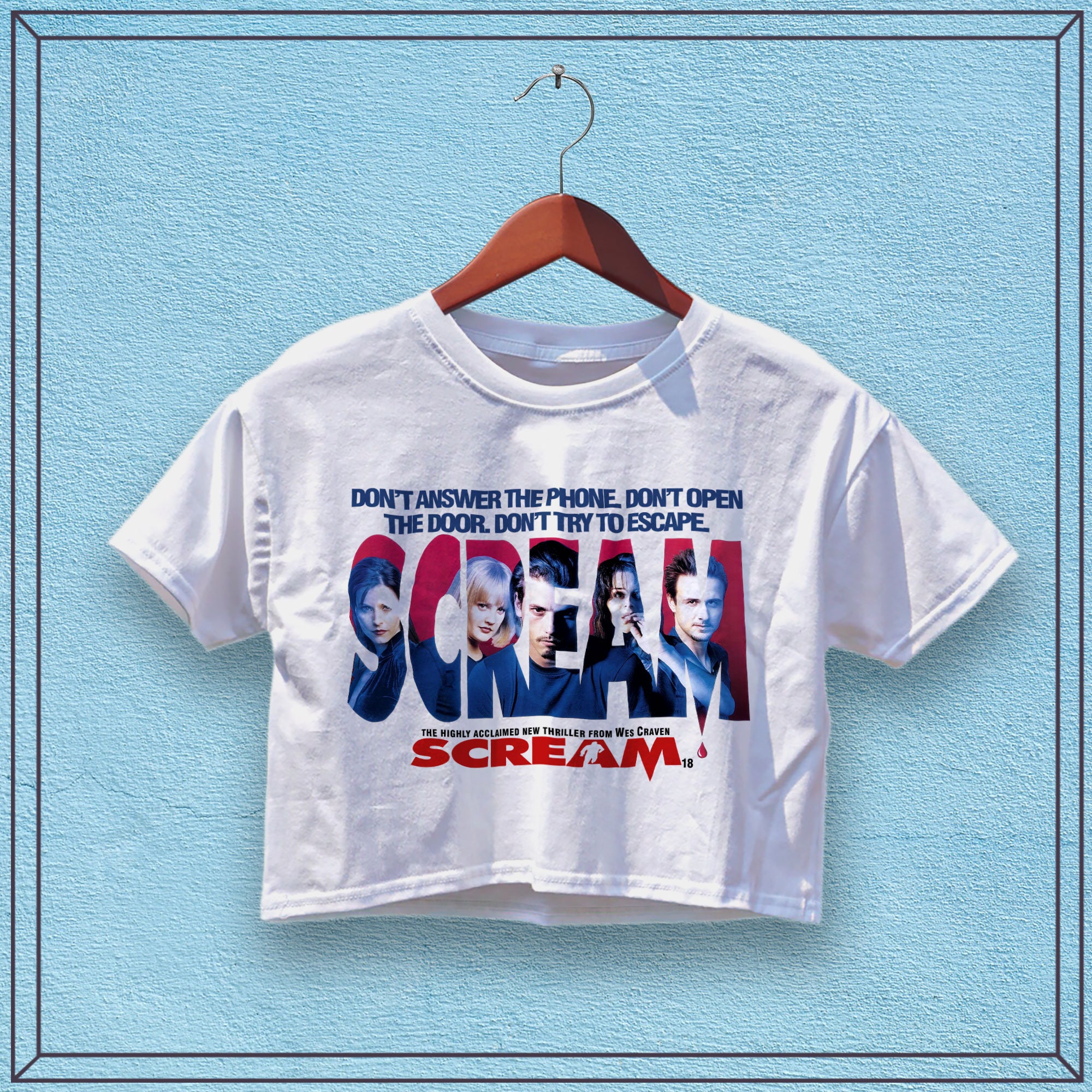 Vintage Scream Movie Crop Top Custom Shirt Women Shirts - Etsy