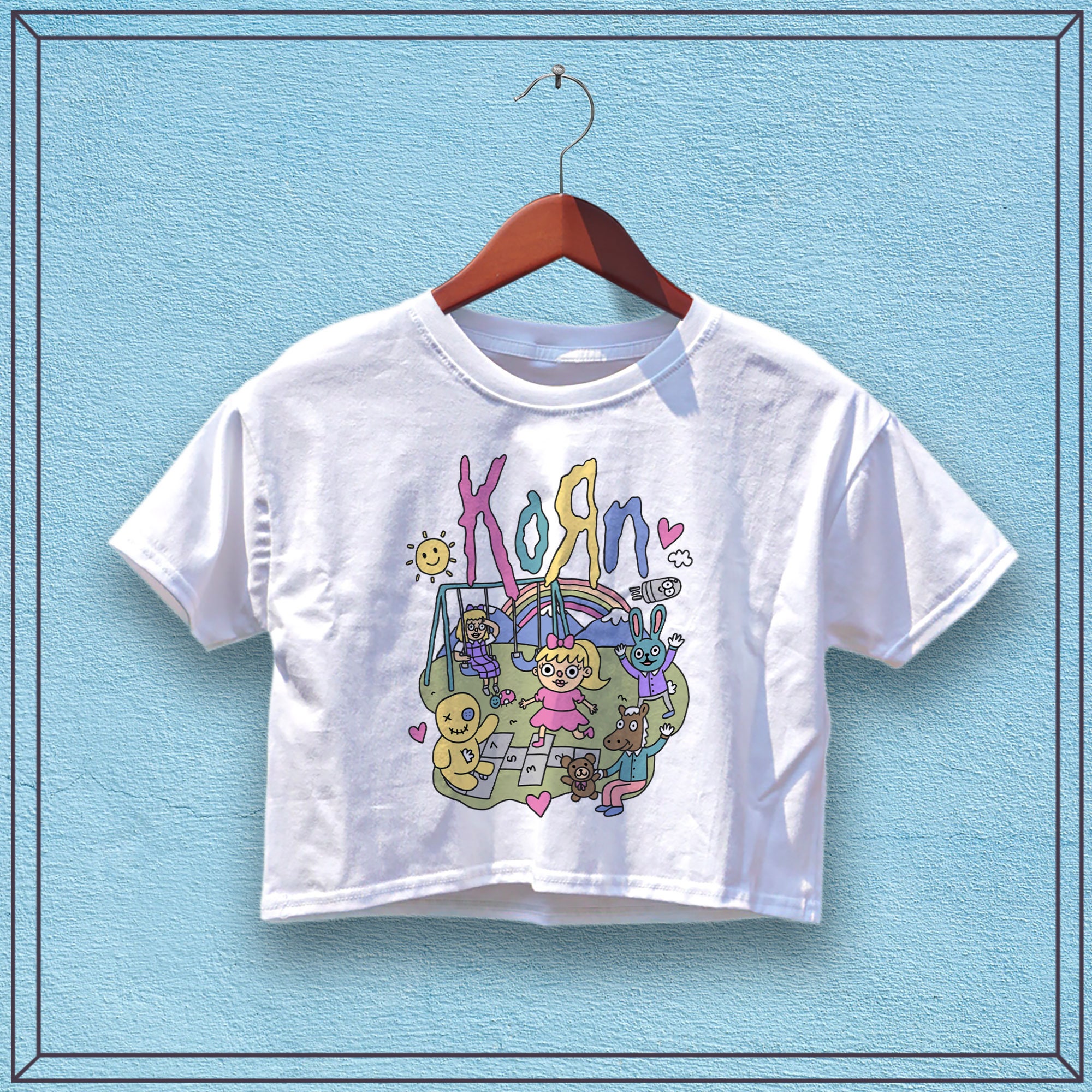 Cartoon Corn Band Graphic Crop Top Custom Shirt Women - Etsy