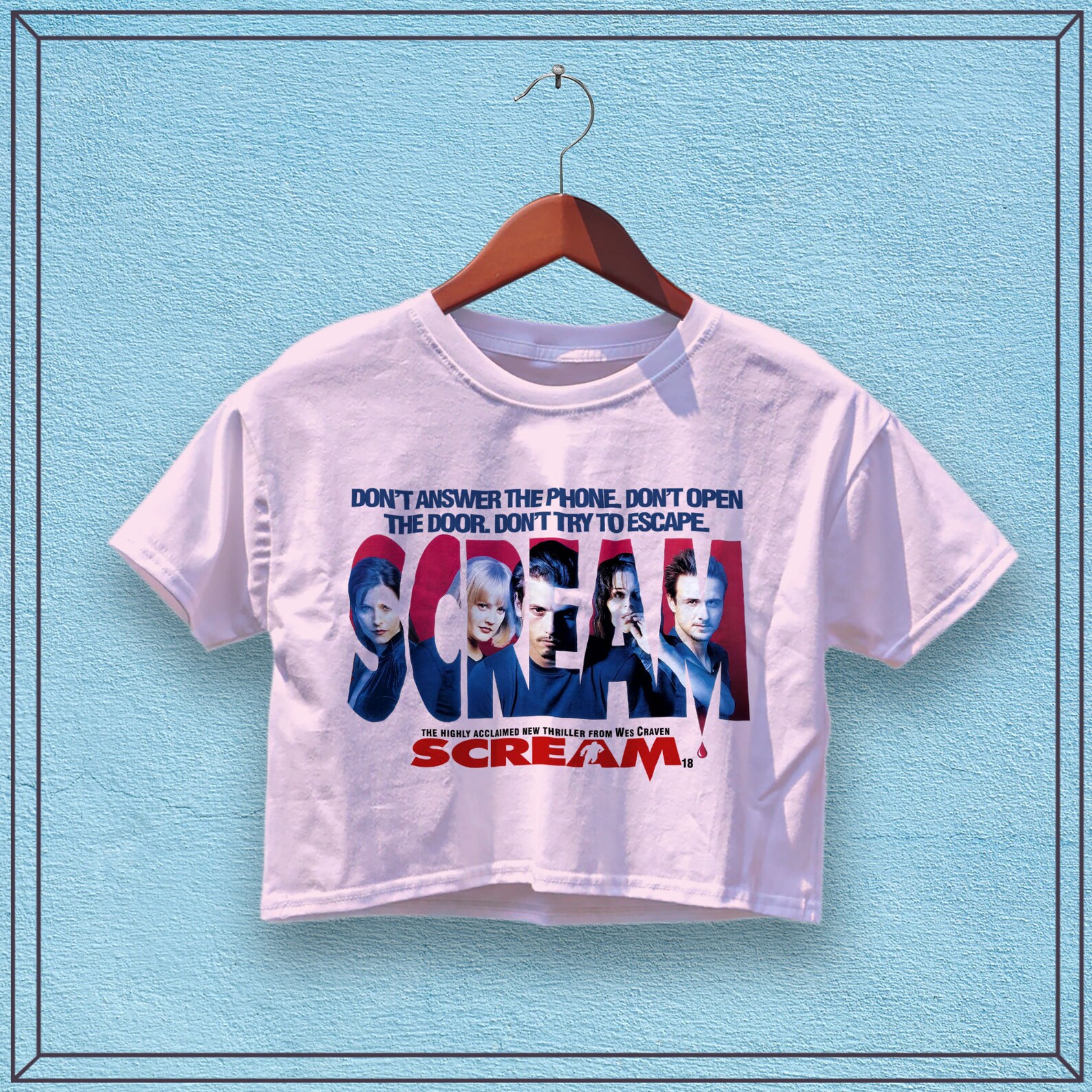 Vintage Scream Movie Crop Top Custom Shirt Women Shirts - Etsy