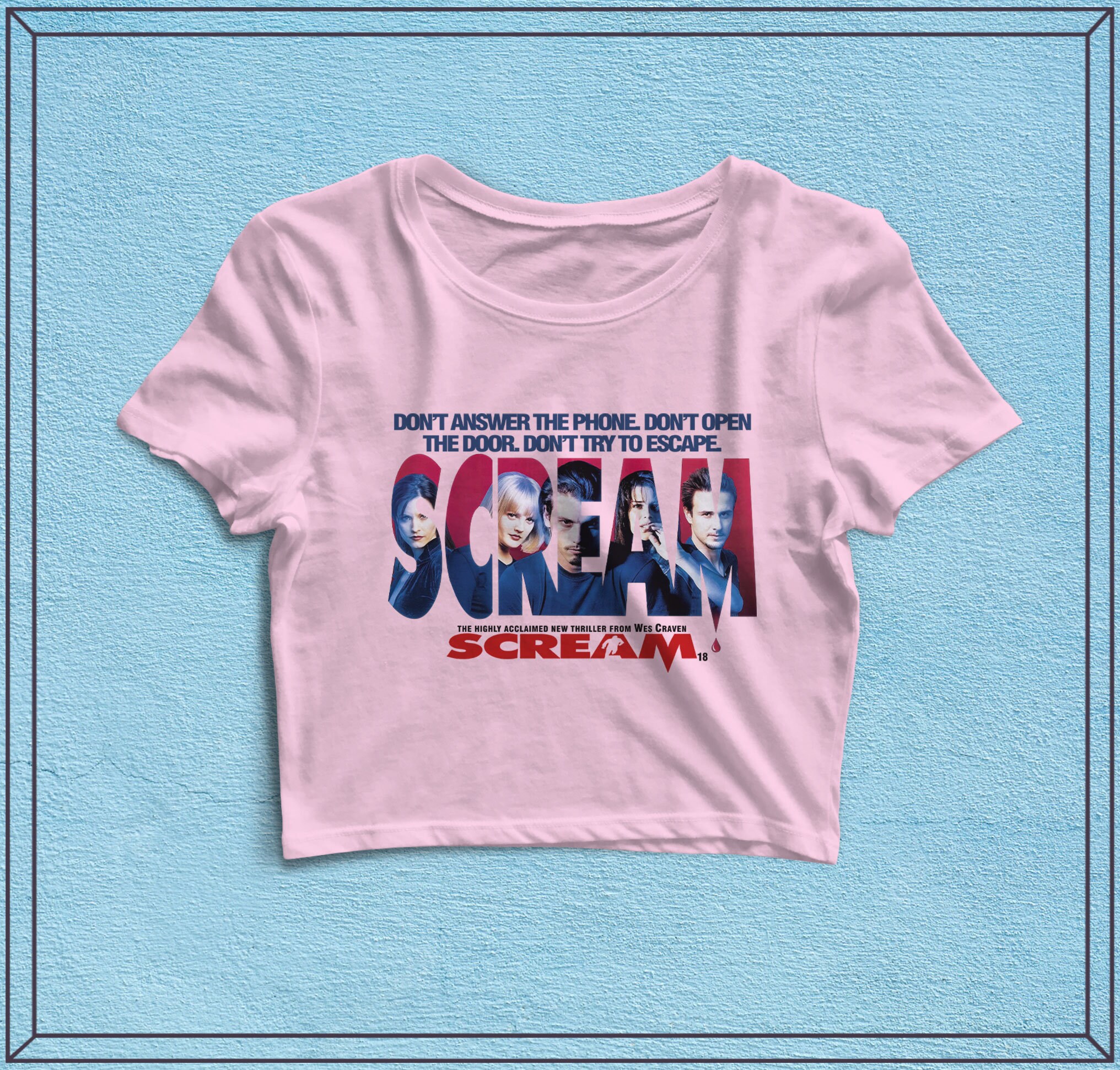 Vintage Scream Movie Crop Top Custom Shirt Women Shirts - Etsy
