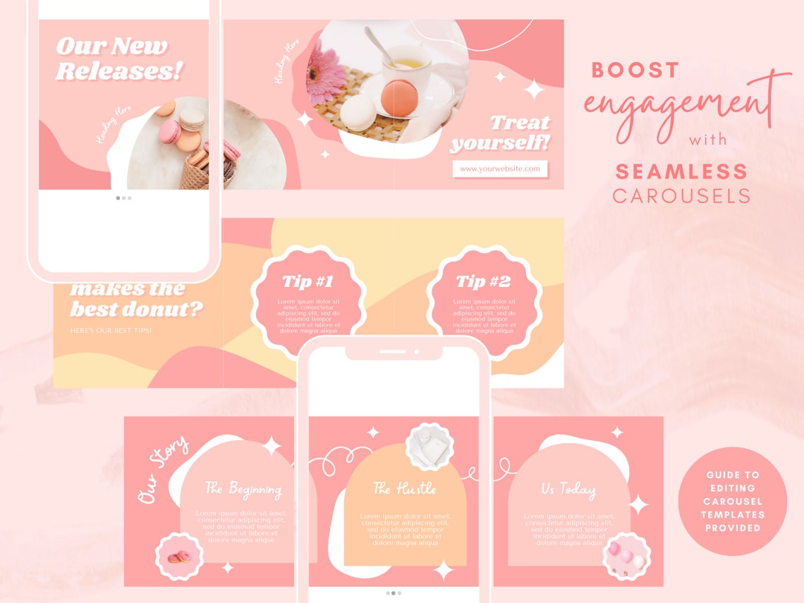 50 Instagram Post Templates Canva Instagram Branding Bright Fun Blog ...
