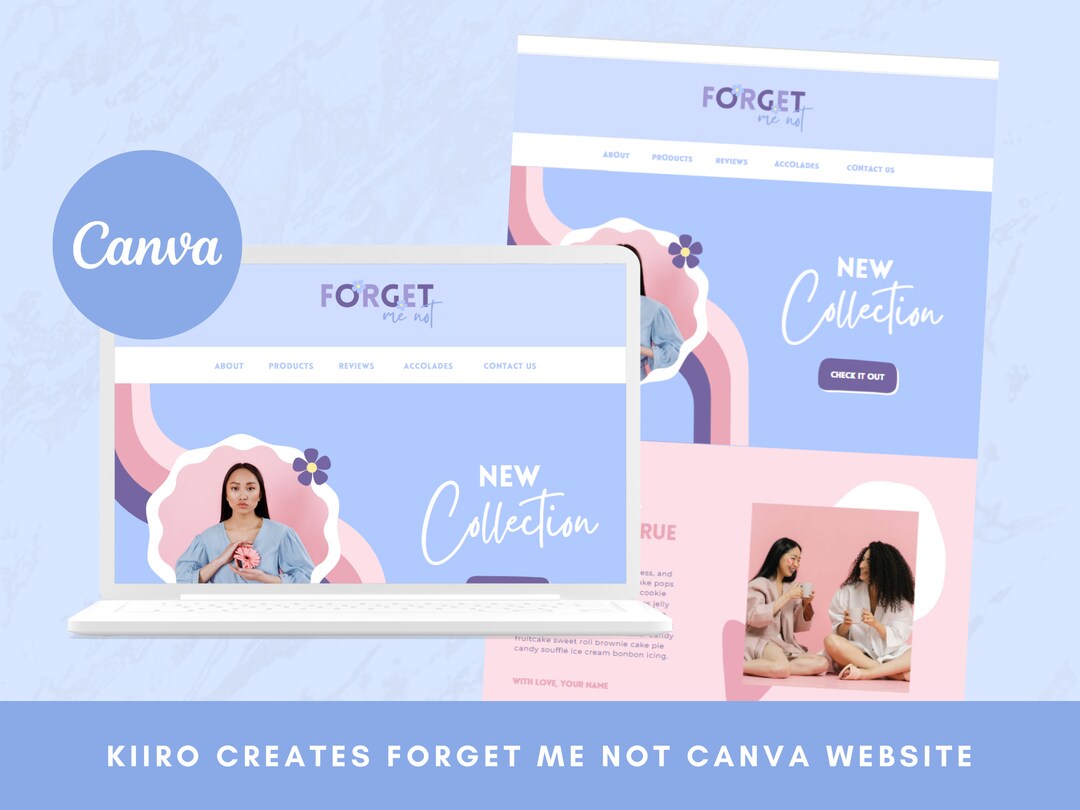 Playful Canva Website Template - Canva Landing Page - Website Theme ...