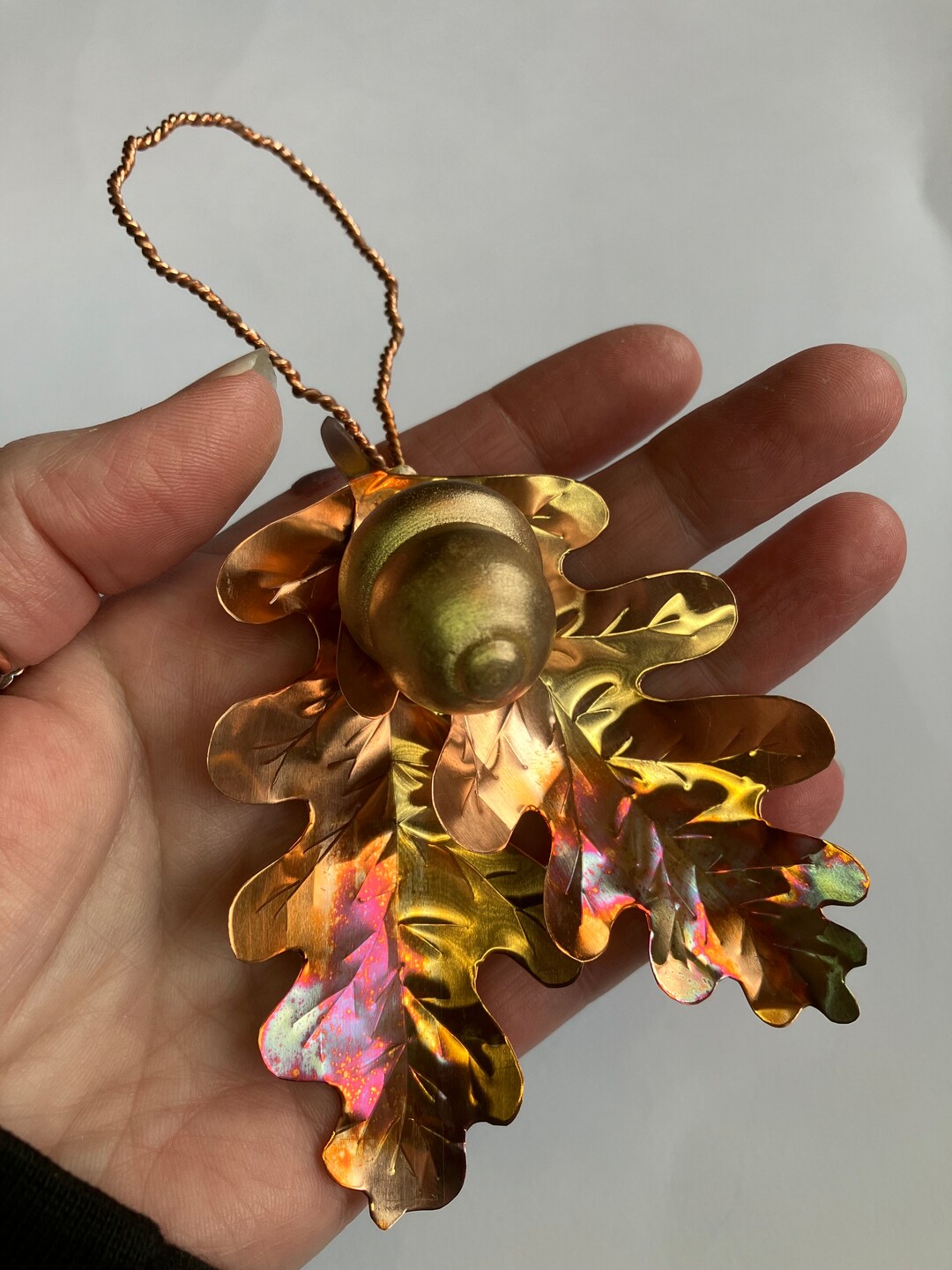 Copper, Acorn, Oak Leaf, Anniversary, Birthday, Handmade, Everlasting ...