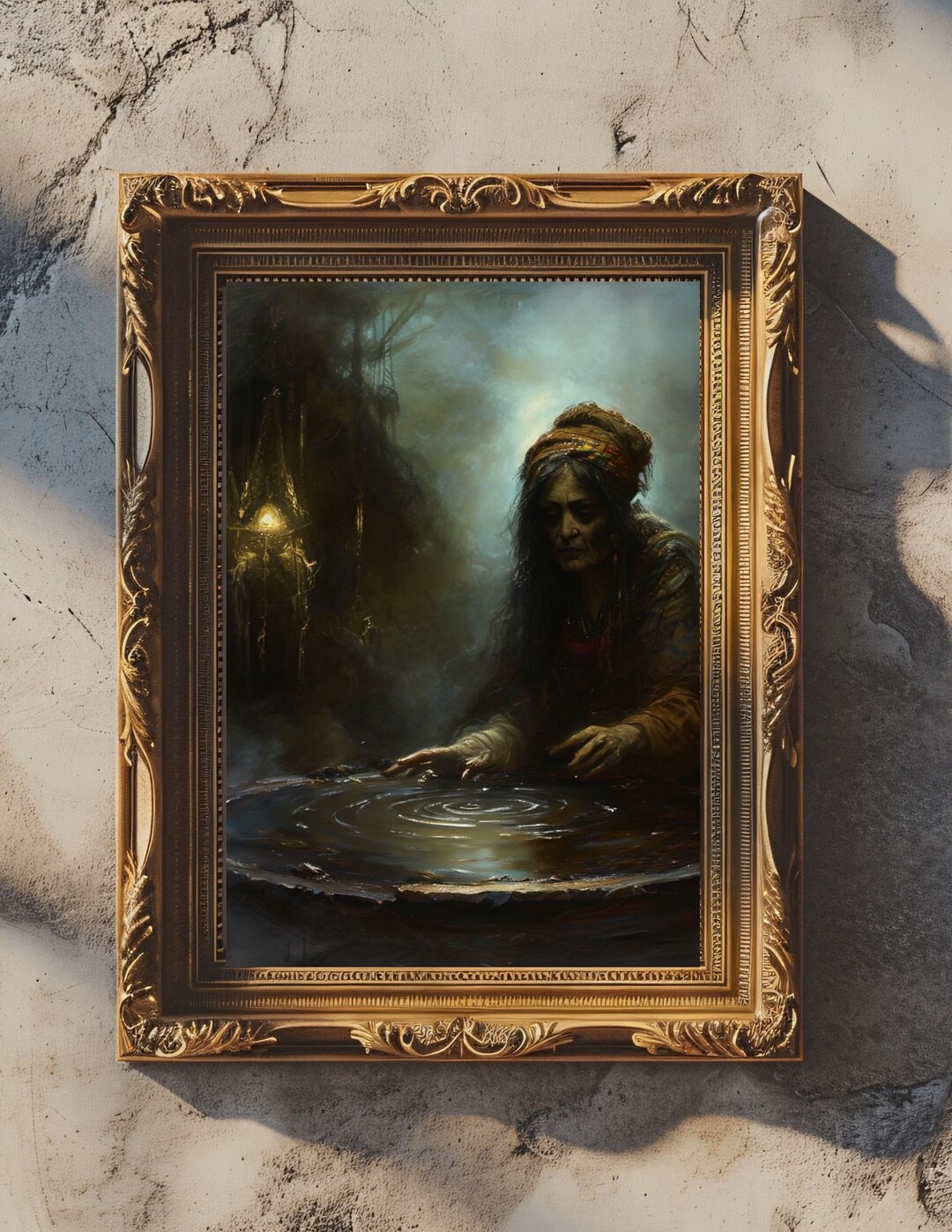 Gypsy Witch Scrying | Witchy Art Print | Divination Home Decor ...