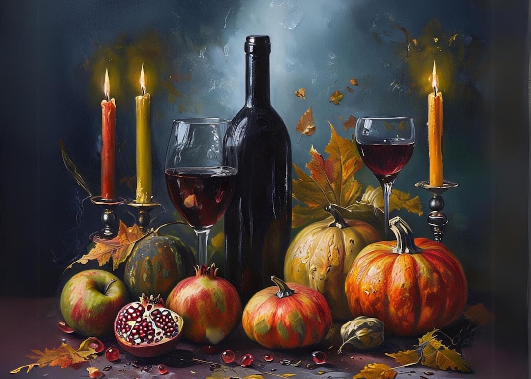 Mabon Tablescape Print | Seasonal Wall Art | Fall Decor | Pagan Art ...