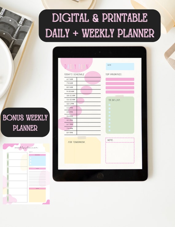 Digital and Printable INSTANT DOWNLOAD Daily and Weekly - Etsy