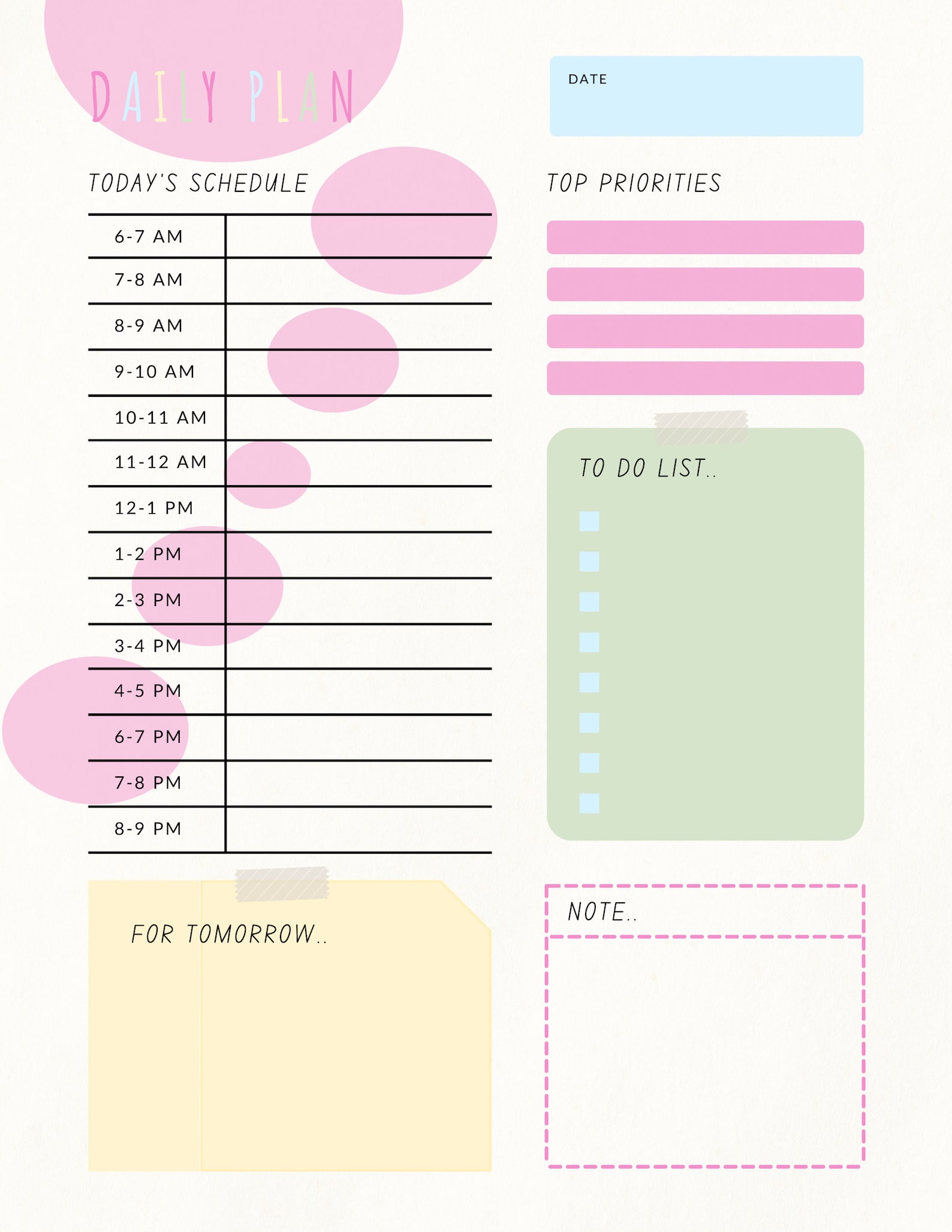 Digital and Printable, INSTANT DOWNLOAD, Daily and Weekly Planner ...