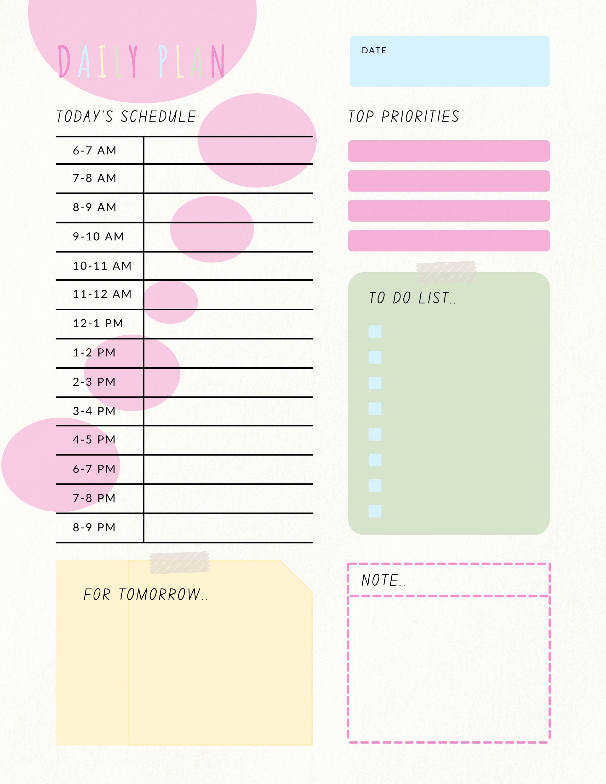 Digital and Printable, INSTANT DOWNLOAD, Daily and Weekly Planner ...