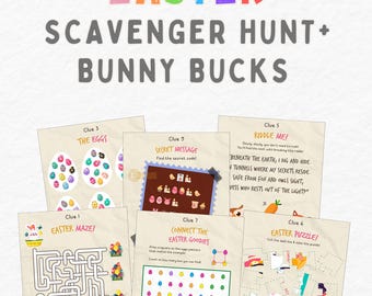 Easter Scavenger Hunt for Kids, Easter Printable Games for Kids, Easter ...