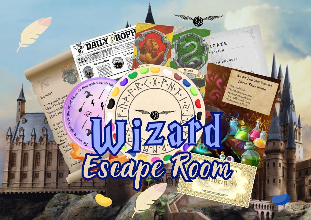 Wizard Escape Room Game Wizard School Printable Puzzle Escape Room Game ...