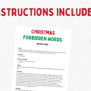 Christmas Taboo Game, Printable Holiday Game, Family Christmas Party ...