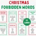 Christmas Taboo Game, Printable Holiday Game, Family Christmas Party ...