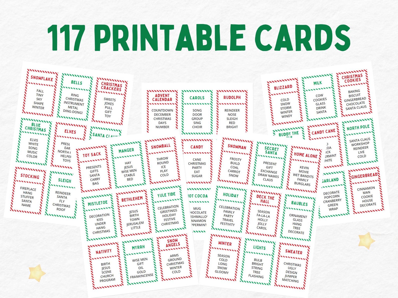 Christmas Taboo Game, Printable Holiday Game, Family Christmas Party ...