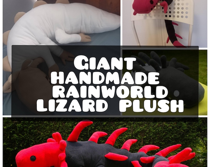 Handmade XL Rain World Lizard Plush – 100% Customizable – Fan Art ...