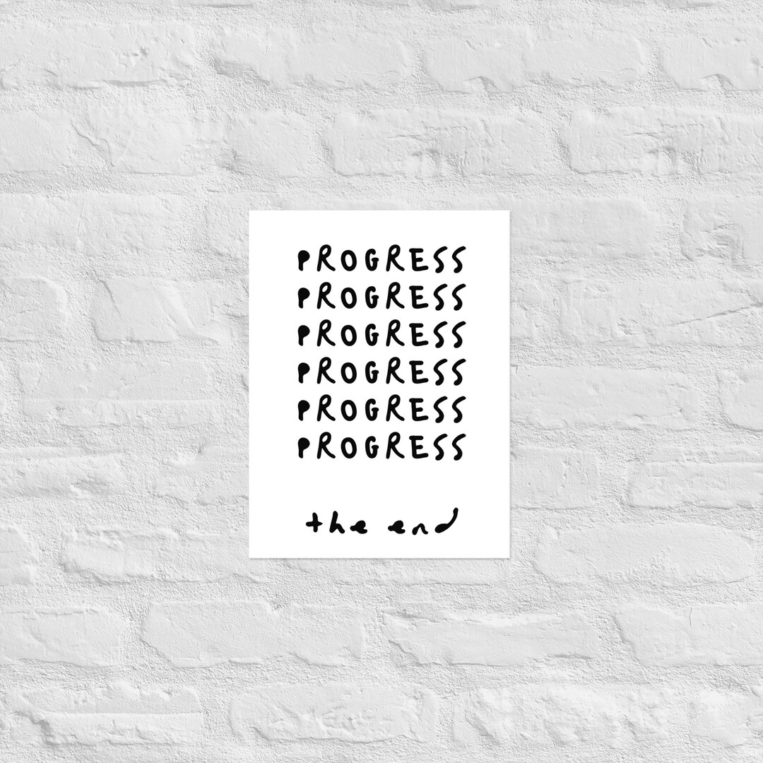 Motivational Progress Poster - Etsy