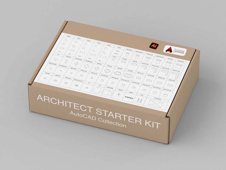 Autocad Blocks Architect Starter Kit 70 Drawings in DWG & SVG - Etsy