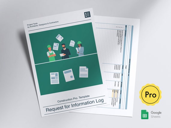 Construction PRO RFI Log Spreadsheet Google Sheets - Etsy