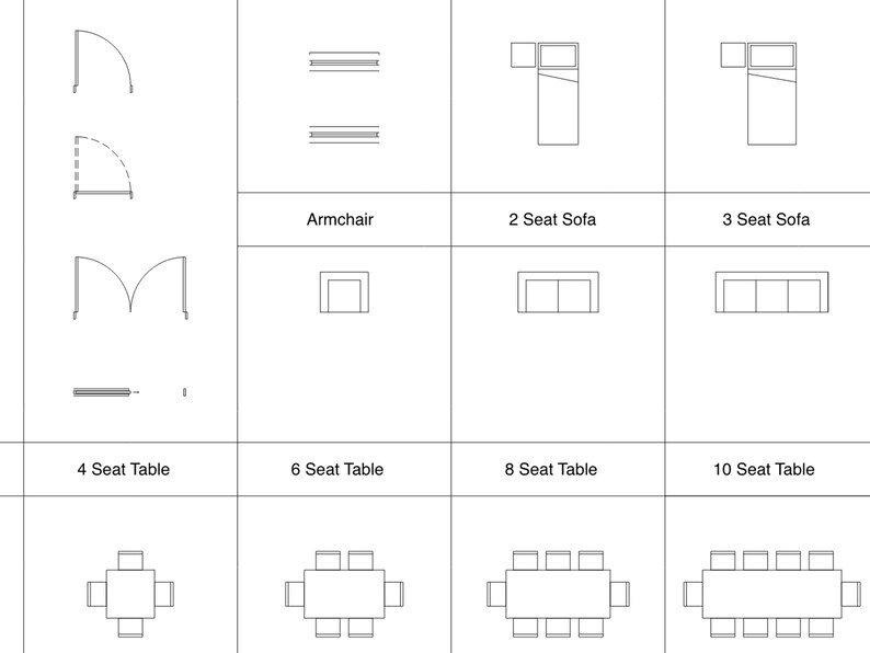 Autocad Blocks Architect Starter Kit 70 Drawings in DWG & SVG - Etsy