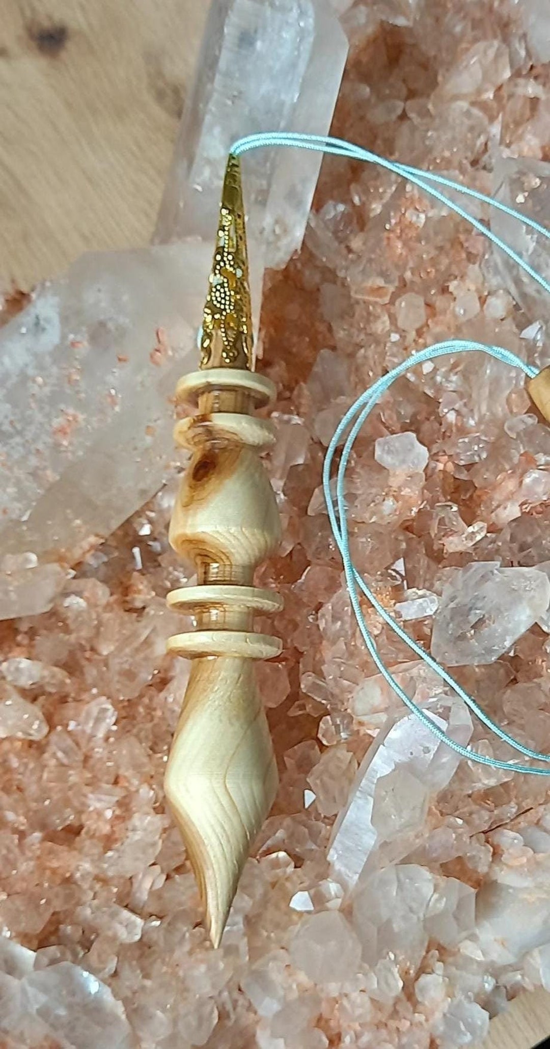 Wooden Dowsing Pendulum, Unique, Handmade in Brittany, Vibrational ...