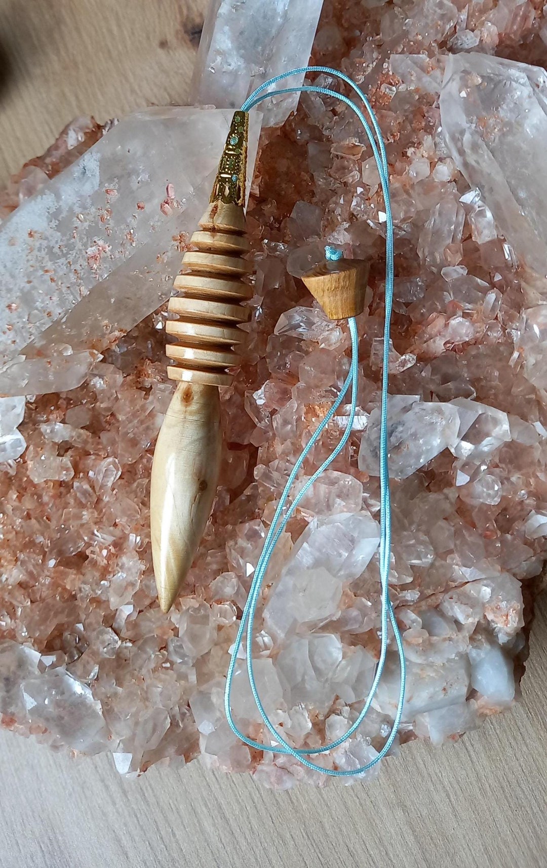 Wooden Dowsing Pendulum, Unique, Handmade in Brittany, Vibrational ...