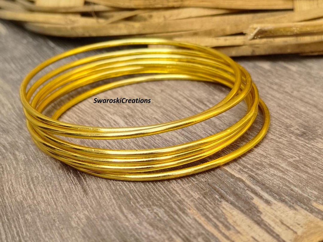 Gold Filled Set of 7 Bangles, Gold Filled Bangle Set, 7 Day Bangles ...