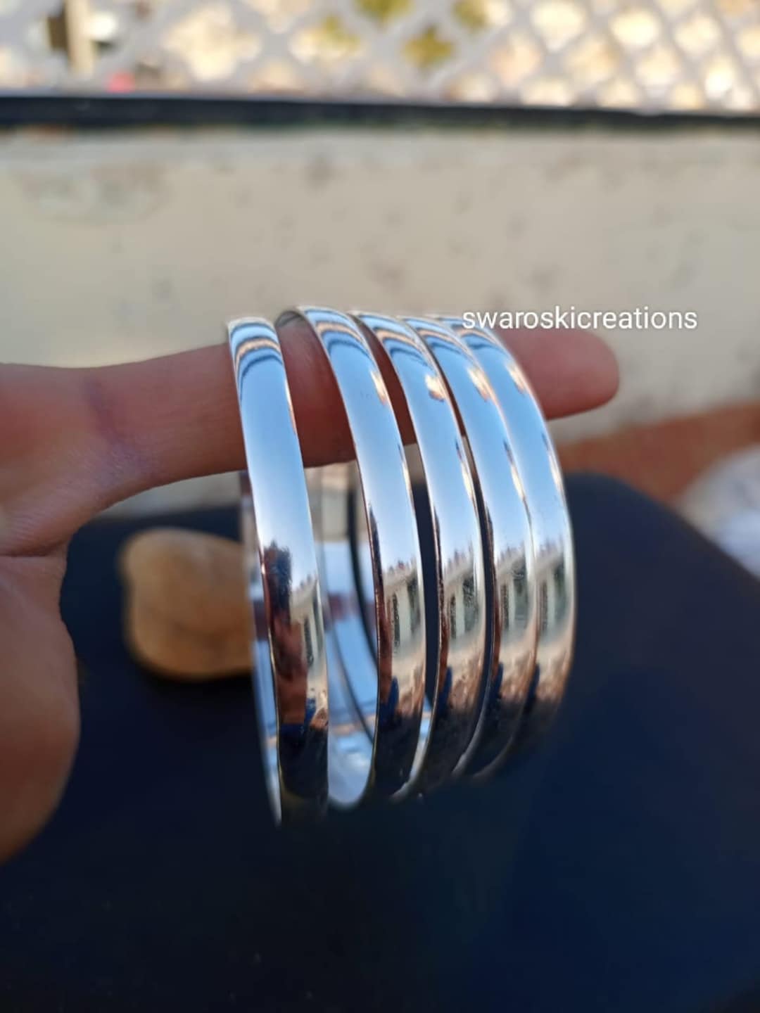 Hammered Sterling Silver Bangle Set: Thick Boho Stackable Bracelets - Etsy