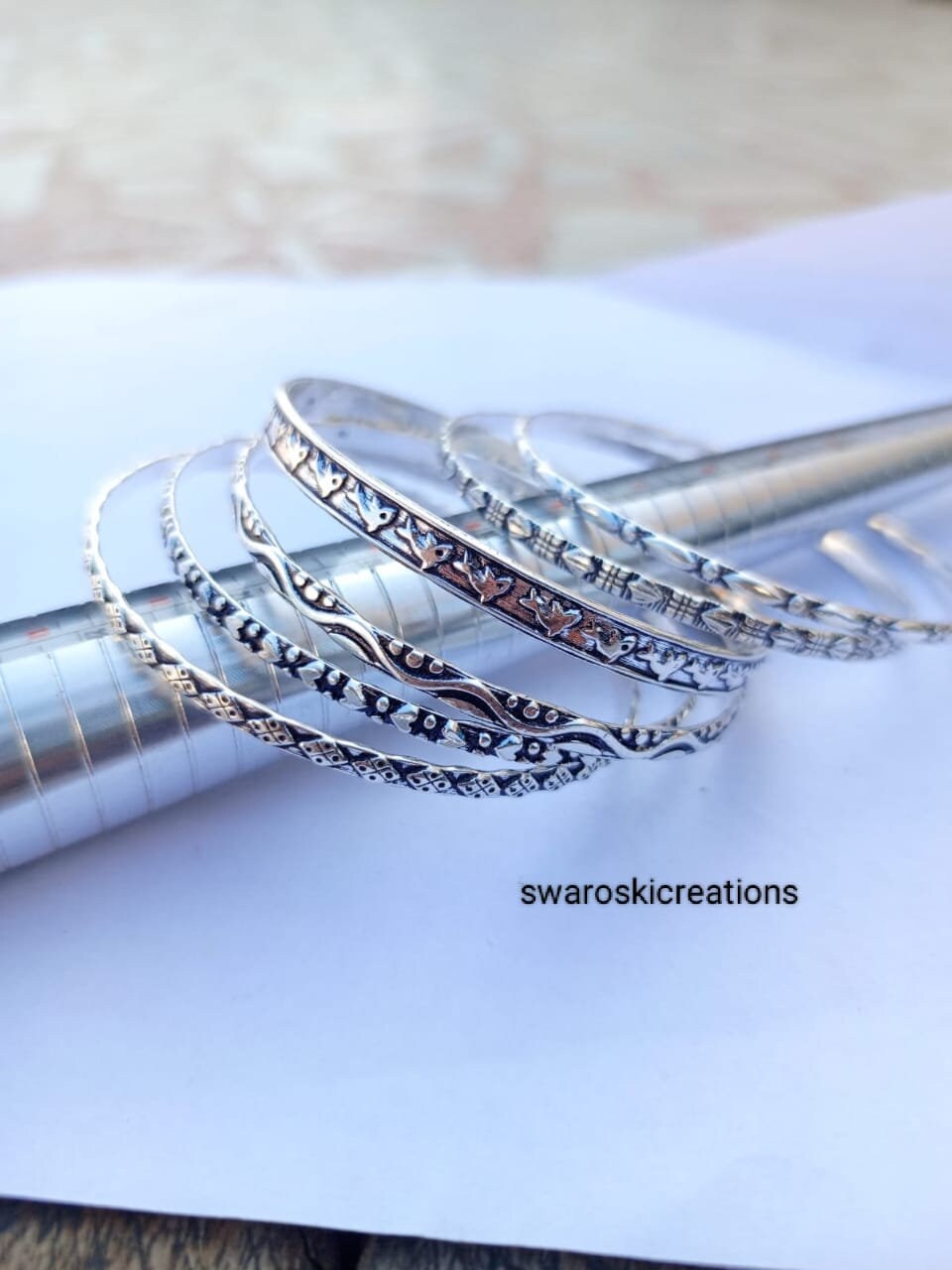Thick West Indian Bangles, West Indian Sterling Silver Bangles, West ...