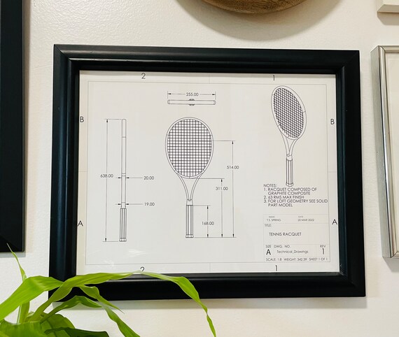 Tennis Engineering Poster - Etsy