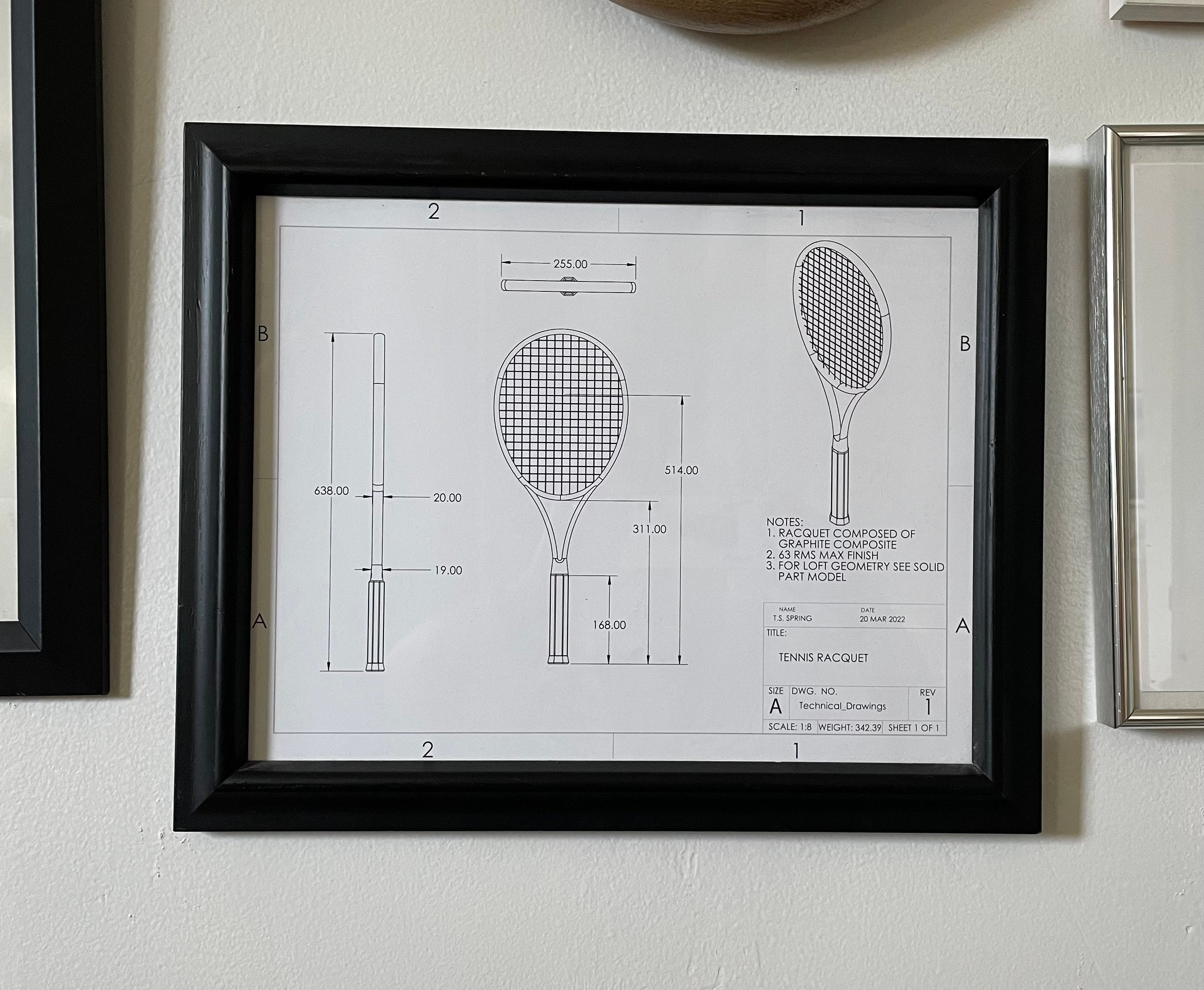 Tennis Engineering Poster - Etsy