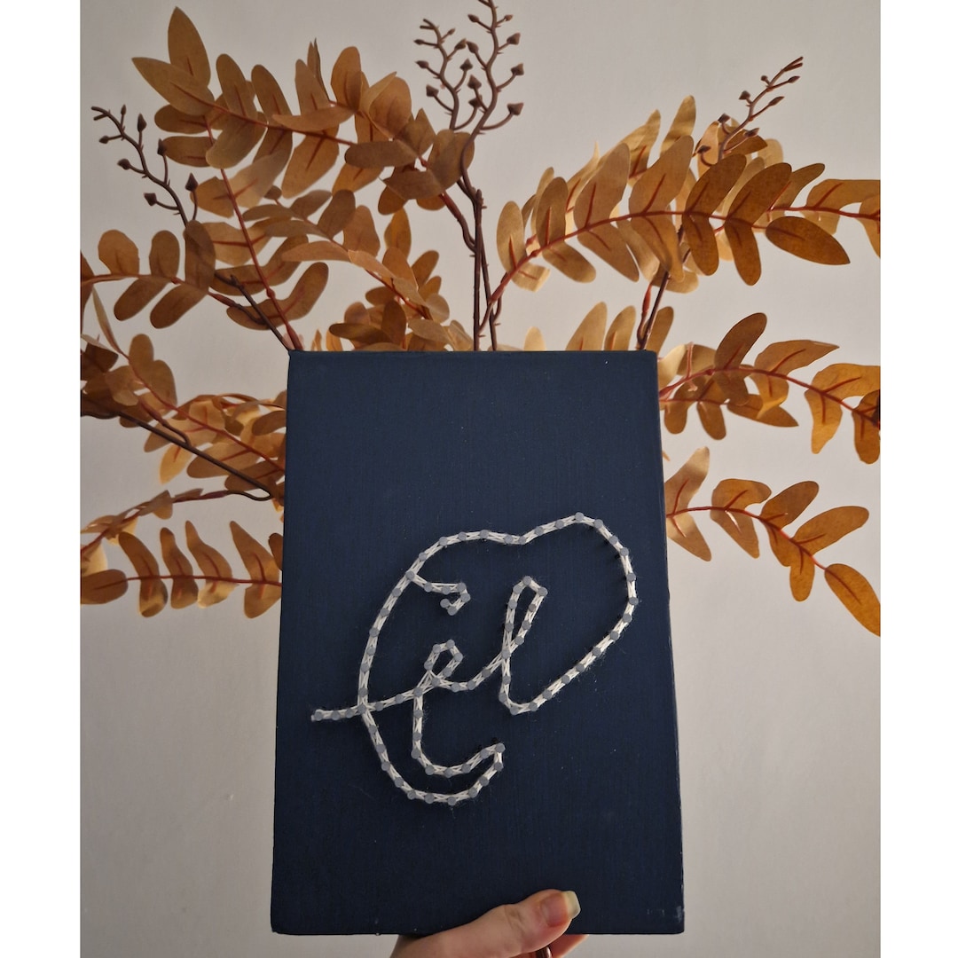 Minimalist Elephant Line String Art - Etsy
