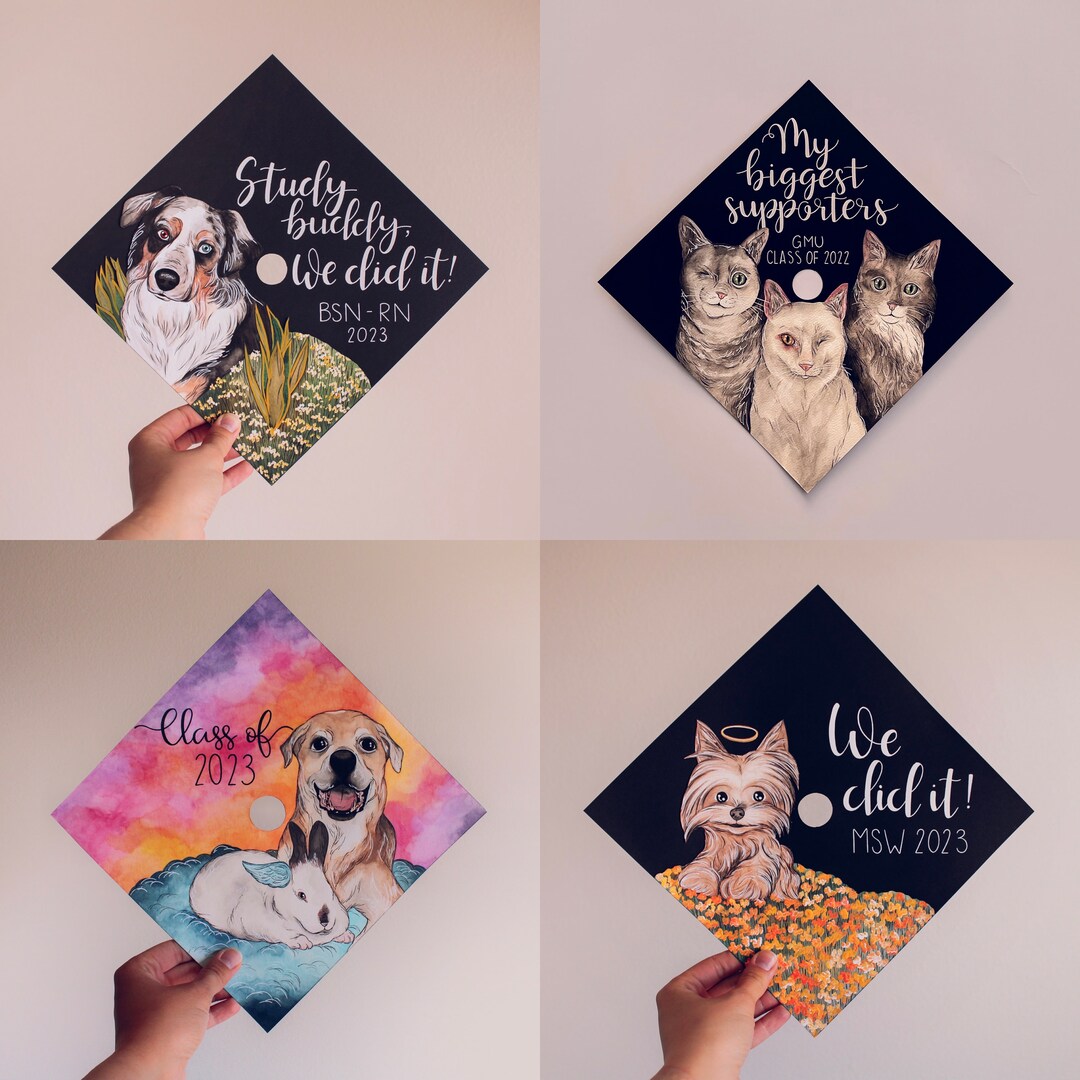 Pet Graduation Cap - Dog Custom Graduation Cap - Cat Custom Graduation ...