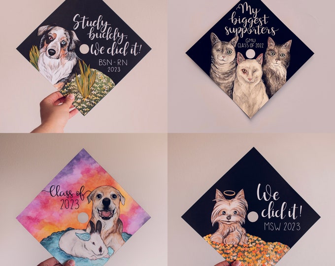 Pet Graduation Cap - Dog Custom Graduation Cap - Cat Custom Graduation ...