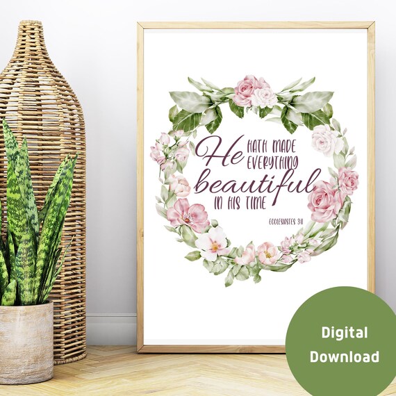 Bible Verse Wall Decor Bible Wall Art Scripture Art Print - Etsy