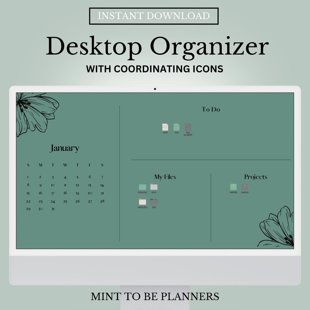 2023 Calendar Organizational Desktop Wallpaper Organizer With FREE ...