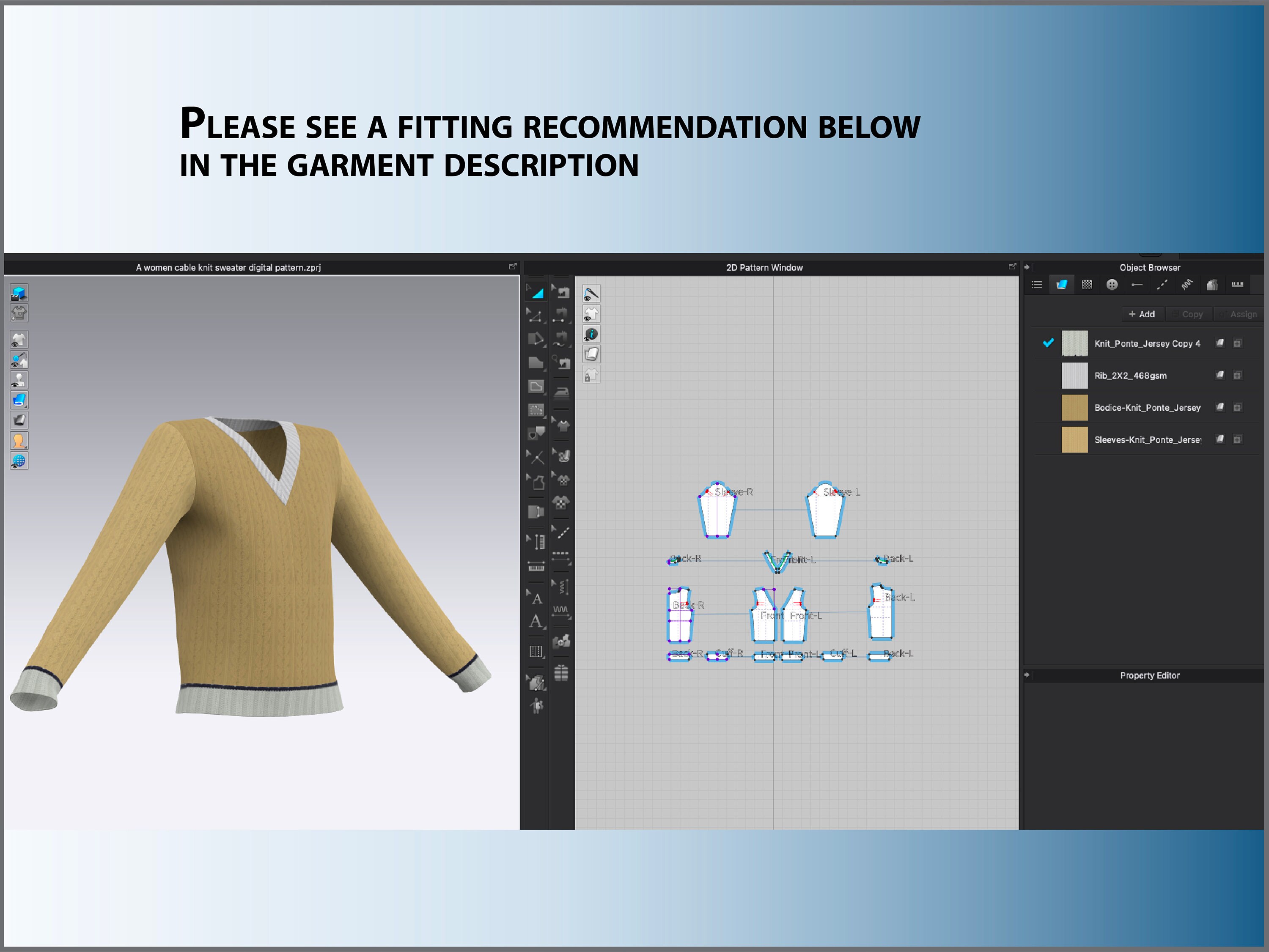 Digital Pattern Women Cable Knit Sweater Clo3d/marvelous Designer - Etsy