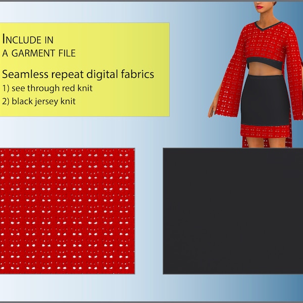 Digital Pattern Women Knit Sweater Long Sleeve Clo3d/marvelous Designer ...