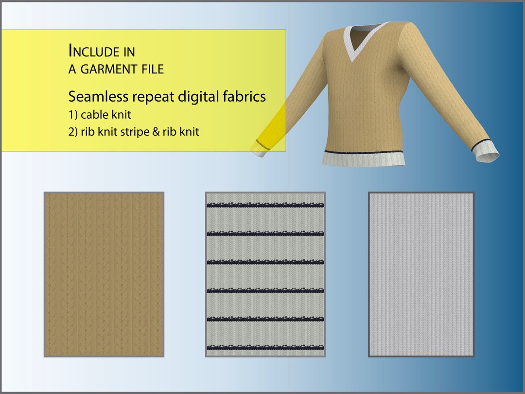 Digital Pattern Women Cable Knit Sweater Clo3d/marvelous Designer - Etsy