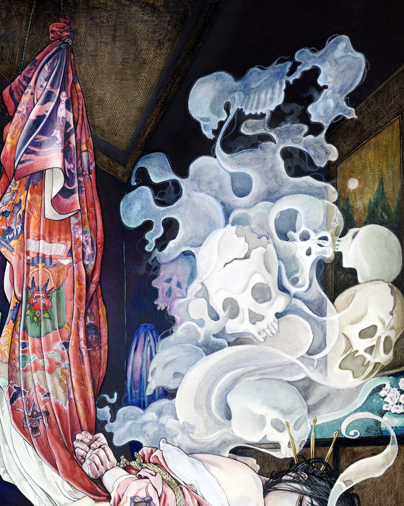 Jigoku Dayū, the Courtesan of Hell and Monk Ikkyū fine Art - Etsy