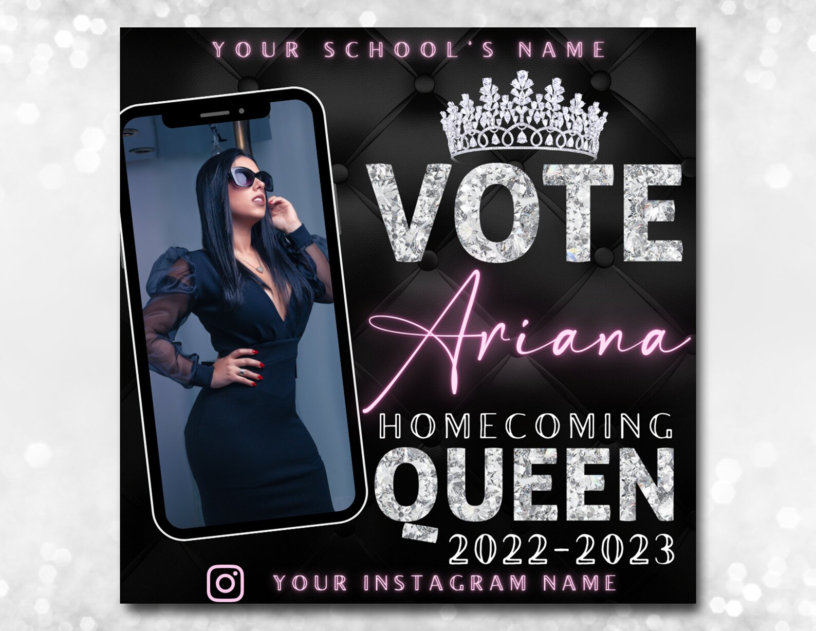 Vote Homecoming Queen Flyer Homecoming Flyer Campaign Flyer Etsy