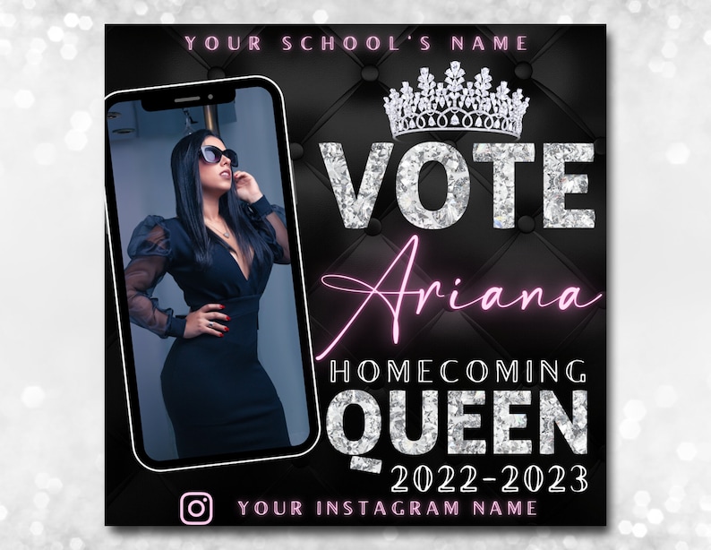 Vote Homecoming Queen Flyer, Homecoming Flyer, Campaign Flyer, Election ...