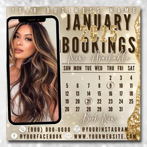 January Booking Flyer, January Books Open, January Bookings, January ...