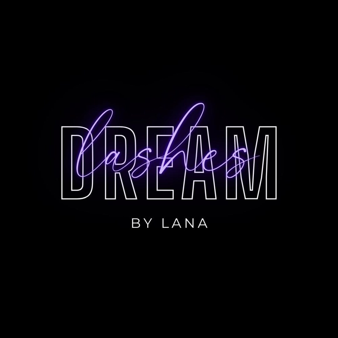 DIY Purple Neon Lash Logo, Beauty Logo, Lashes Logo, Signature Logo ...