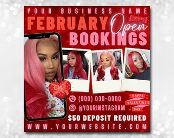 February Booking Flyer - Etsy