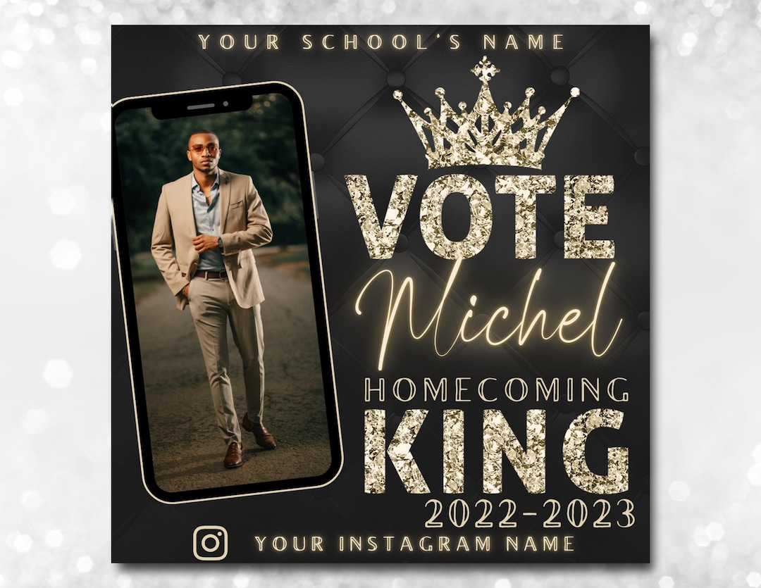 Vote Homecoming King Flyer, Vote Homecoming King, Campaign Flyer ...
