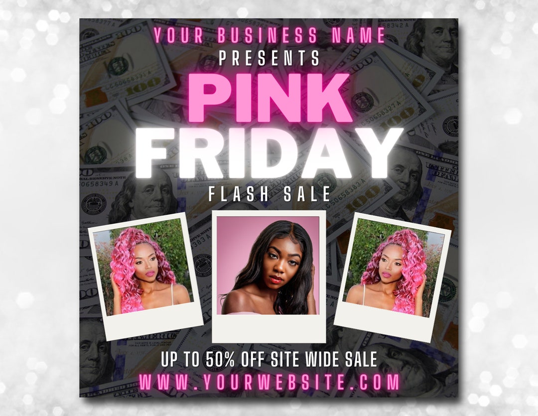 Pink Friday Sale Flyer, Pink Friday Flash Sale Template, Promo Flyer ...