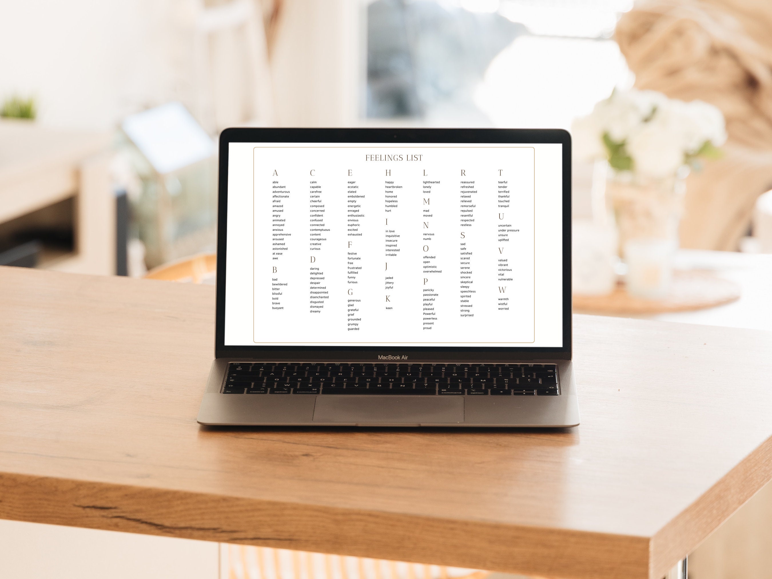 FEELINGS LIST Digital Download for Journaling Coaching - Etsy