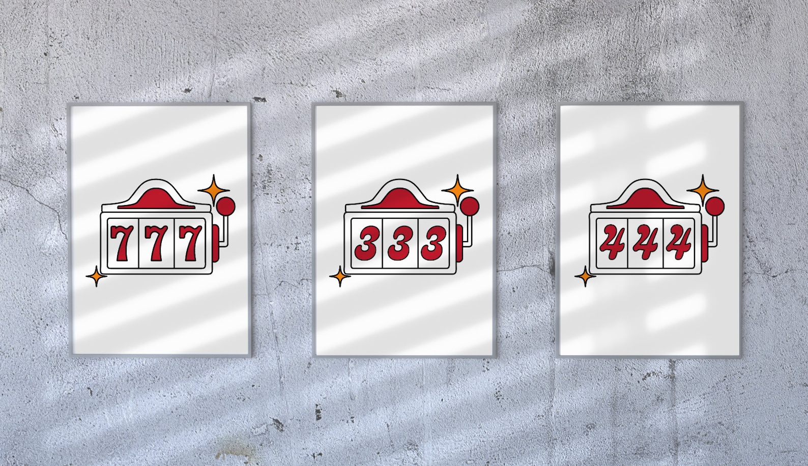 333 Angel Number Slot Machine Digital Art - Etsy