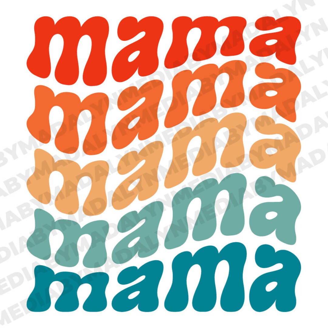 MAMA Retro SVG Digital Download - Etsy